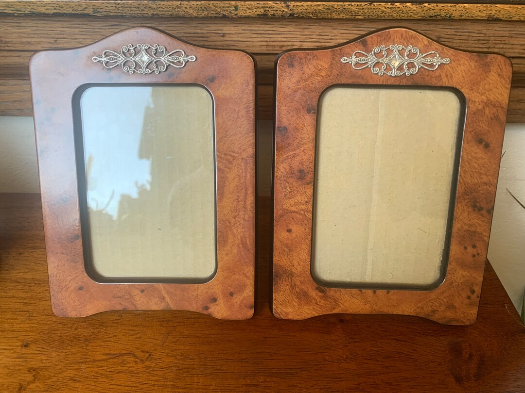 Vintage Wooden Picture Frames, Pair of Wooden Picture Frames, Vintage ...