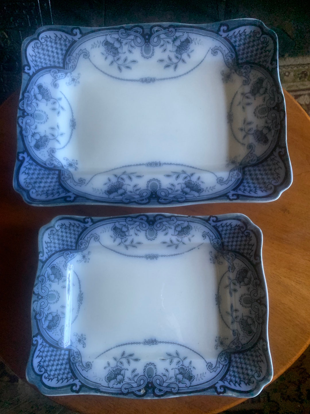 Antique F & Sons Bute Platters, Flo Blue F Sons Serving Plates, Bute ...