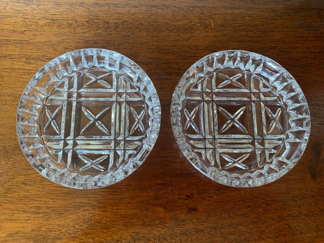 Vintage Crystal Butter Pats, Vintage Crystal Butter Dishes, Deep Cut ...