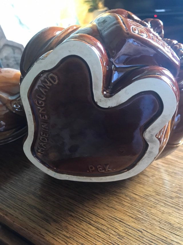 Vintage Retro English Treacle Glaze Biscuit Barrel Biscuit - Etsy