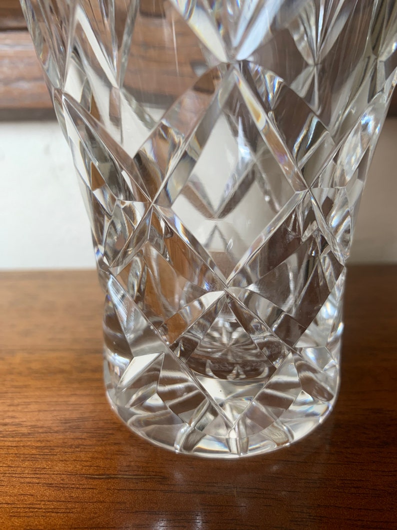 Vintage Heavy Deep Cut Crystal Vase Crystal Flower Holder | Etsy