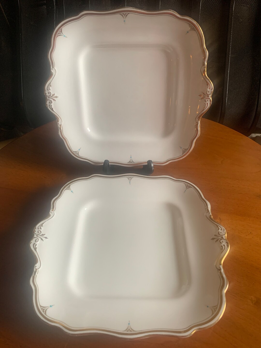 Vintage Paragon China Cake Plates, Vintage Paragon White & Gold China ...