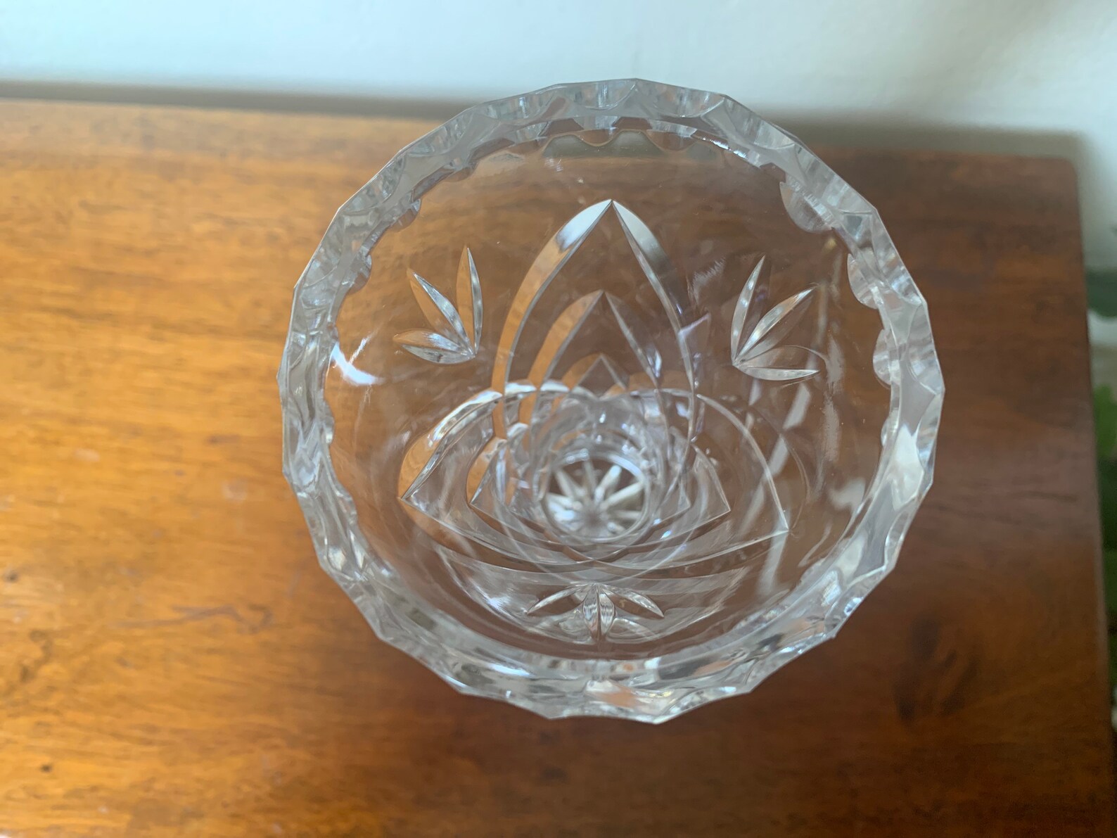 Vintage Heavy Cut Crystal Vase Deep Cut Crystal Vase - Etsy