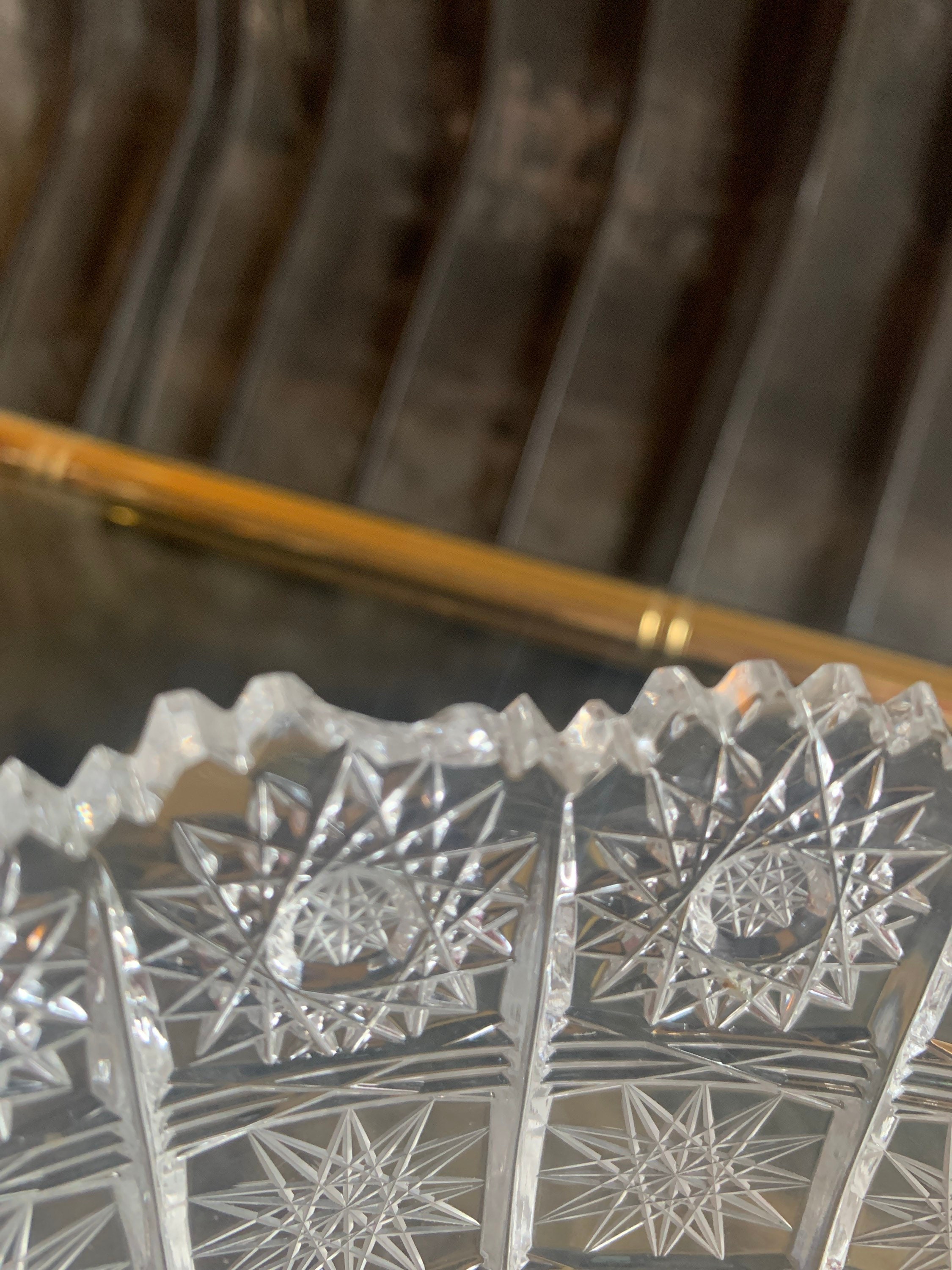 Vintage Bohemian Cut Crystal Large Bowl Bohemian Hand Cut - Etsy