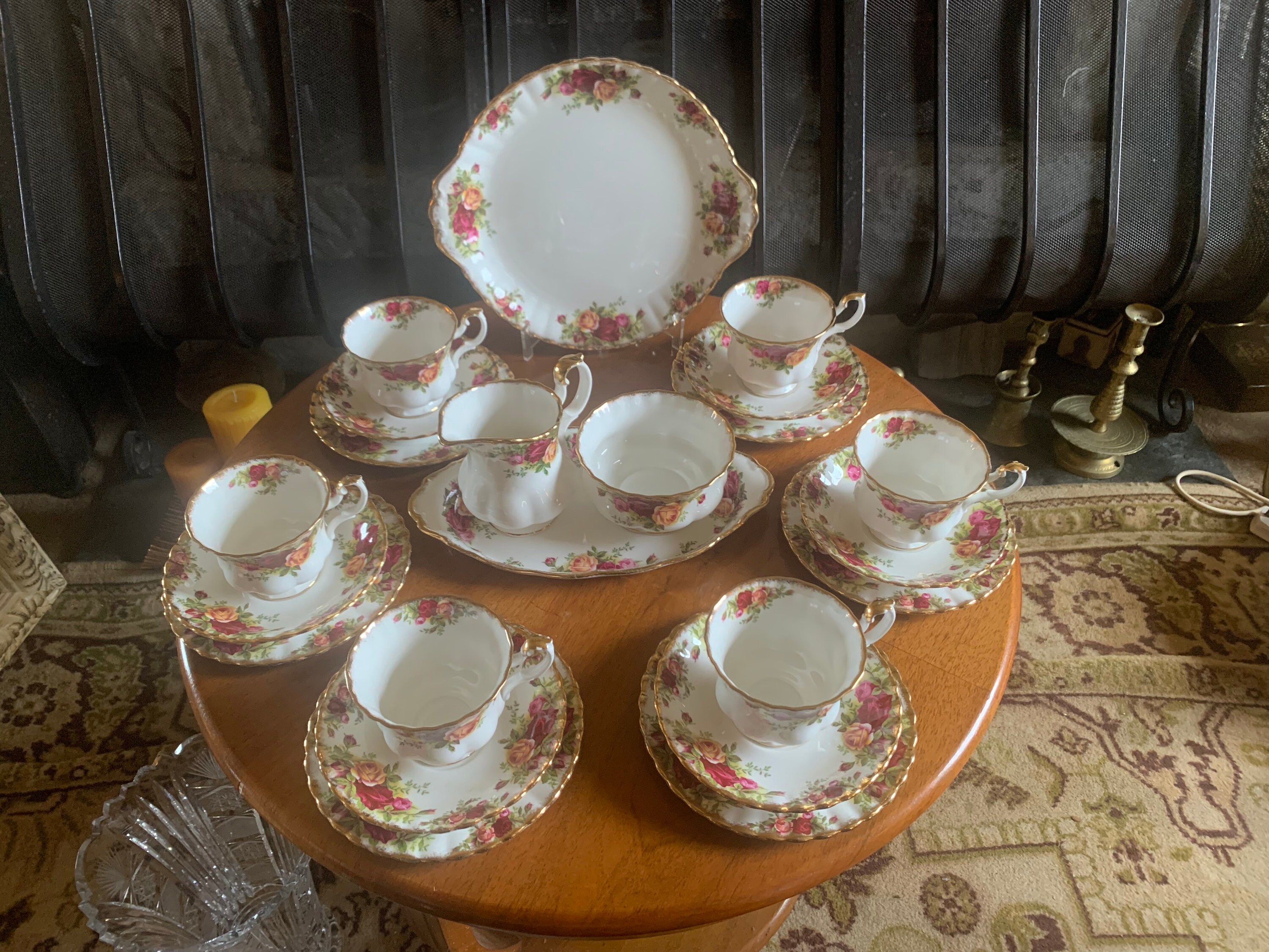 Vintage Royal Albert Old Country Roses 22 Piece Tea Set, Old Country ...