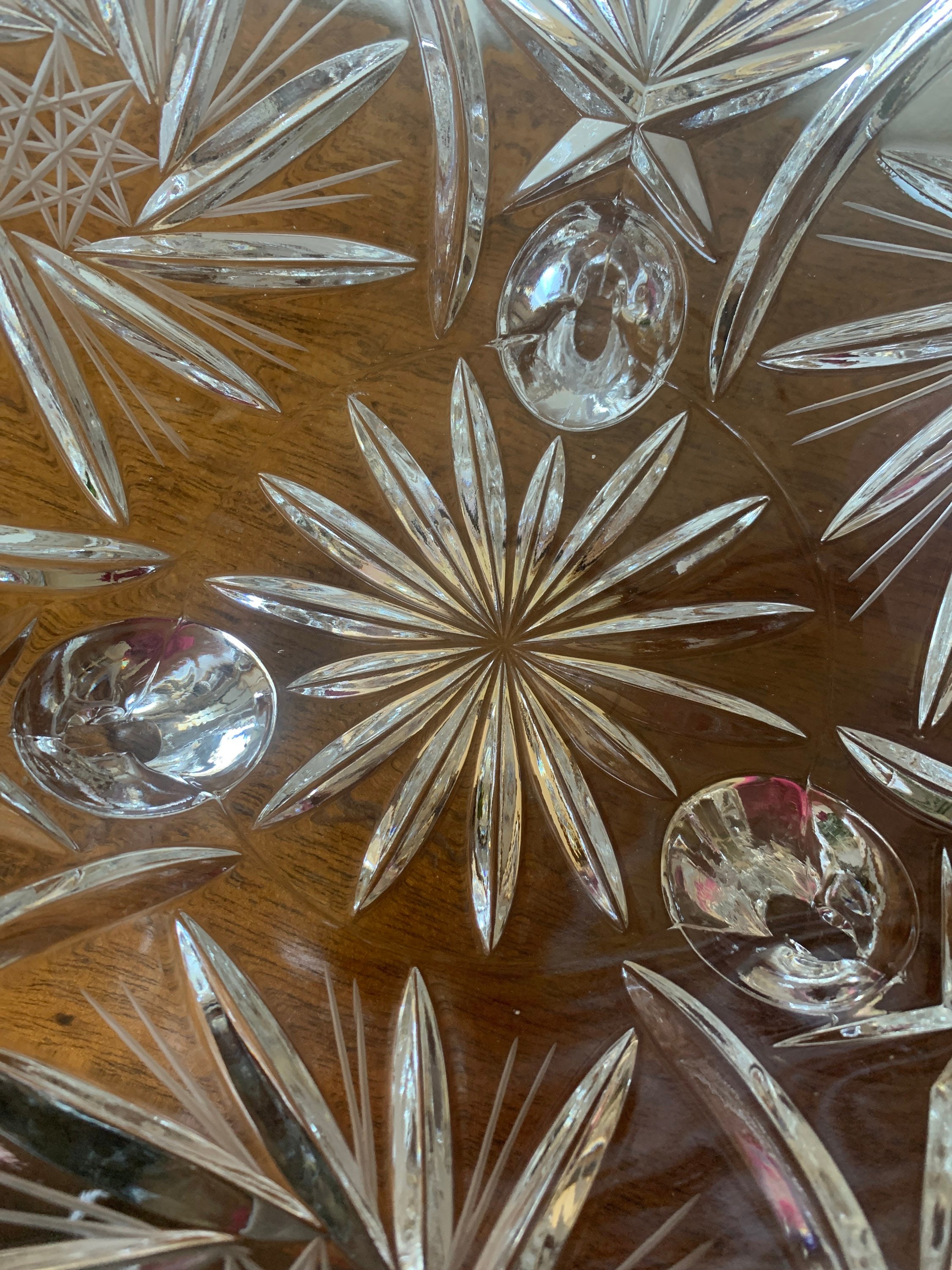 Vintage Deep Cut Crystal Footed Bowl, Vintage Crystal Pinwheel Bowl ...