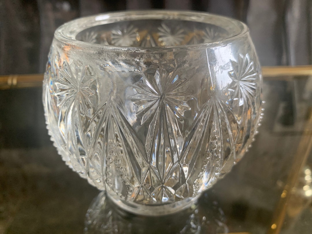 Vintage Heavy Glass Avon Bowl, Vintage Avon Bowl, Avon Candle Bowl ...