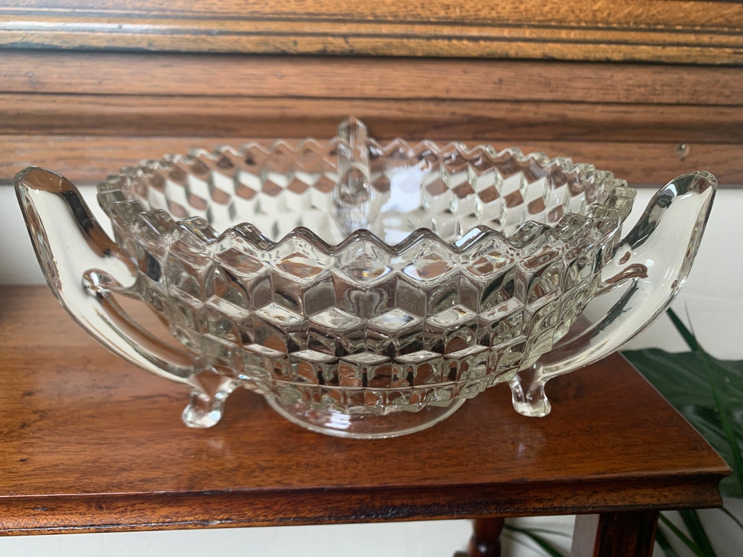 Art Deco Jobling Glass Bowl, Jobling Footed Bowl - Etsy