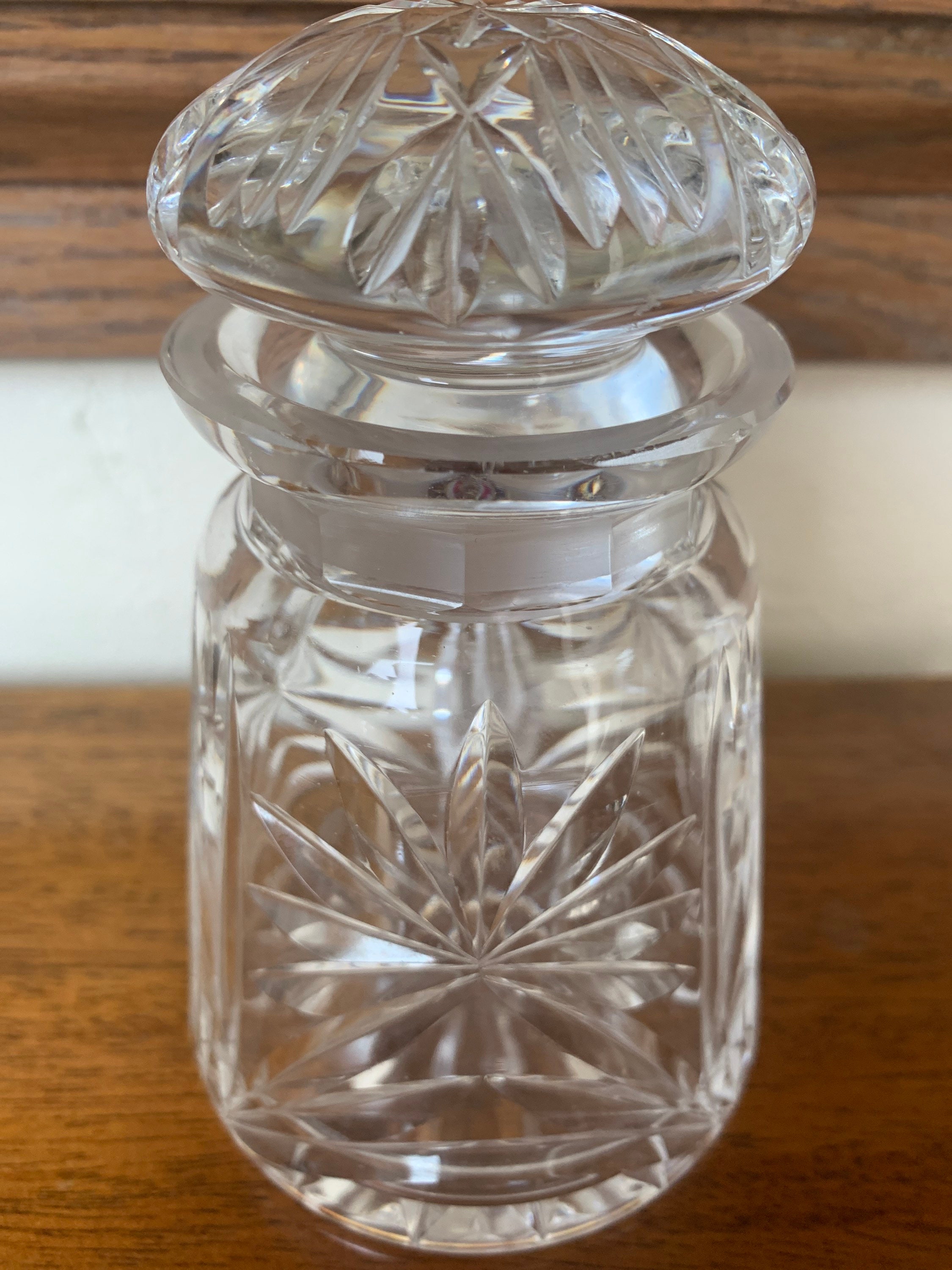 Vintage Deep Cut Crystal Jar Jelly Pot Jam Jar Trinket Jar | Etsy