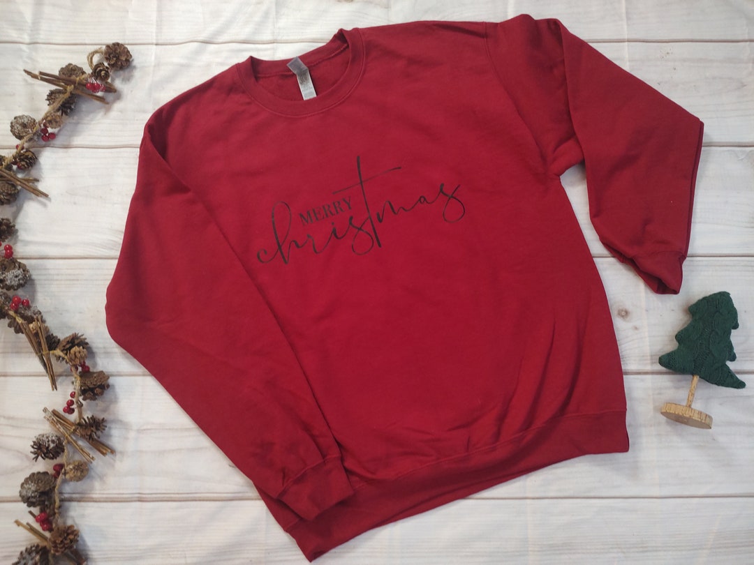 Merry Christmas Crewneck Sweatshirt Etsy
