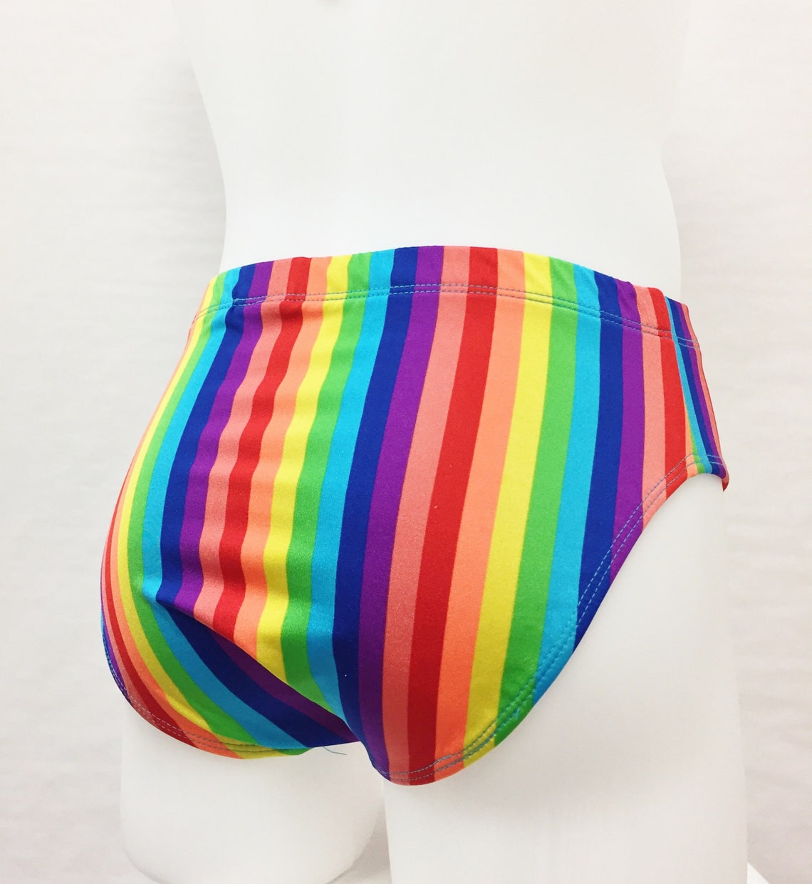 Pride Stripe vertical Men's European Style Speedo | Etsy