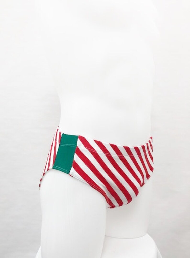 Holiday Stripes Men's European Style Speedo | Etsy