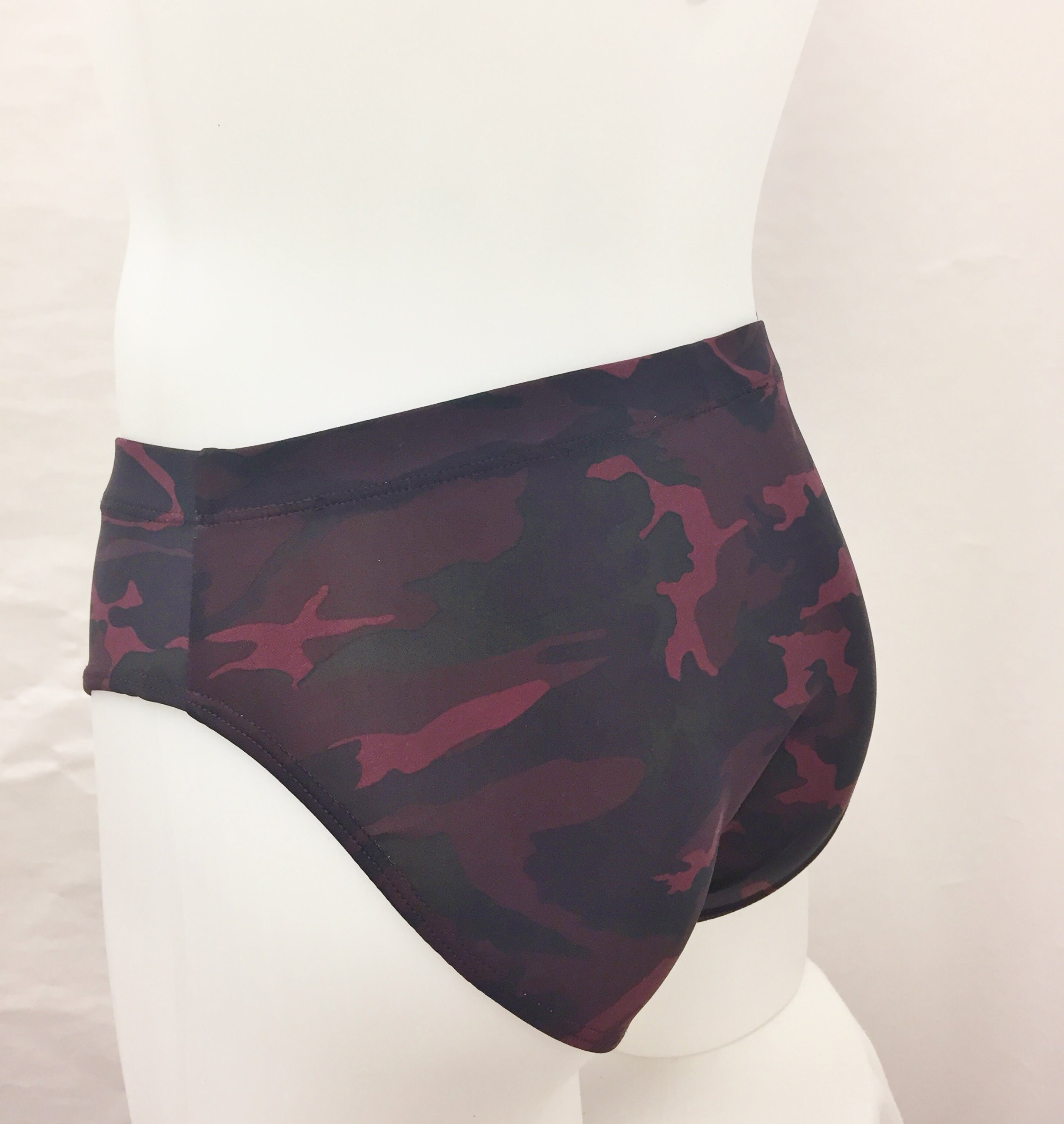 Maroon Camo Men's European Style Speedo | Etsy