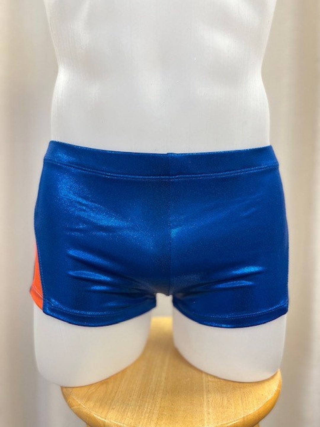 Sporting Stripe (orange) Men's European Style Swim Shorts - EXTRA SMALL ...