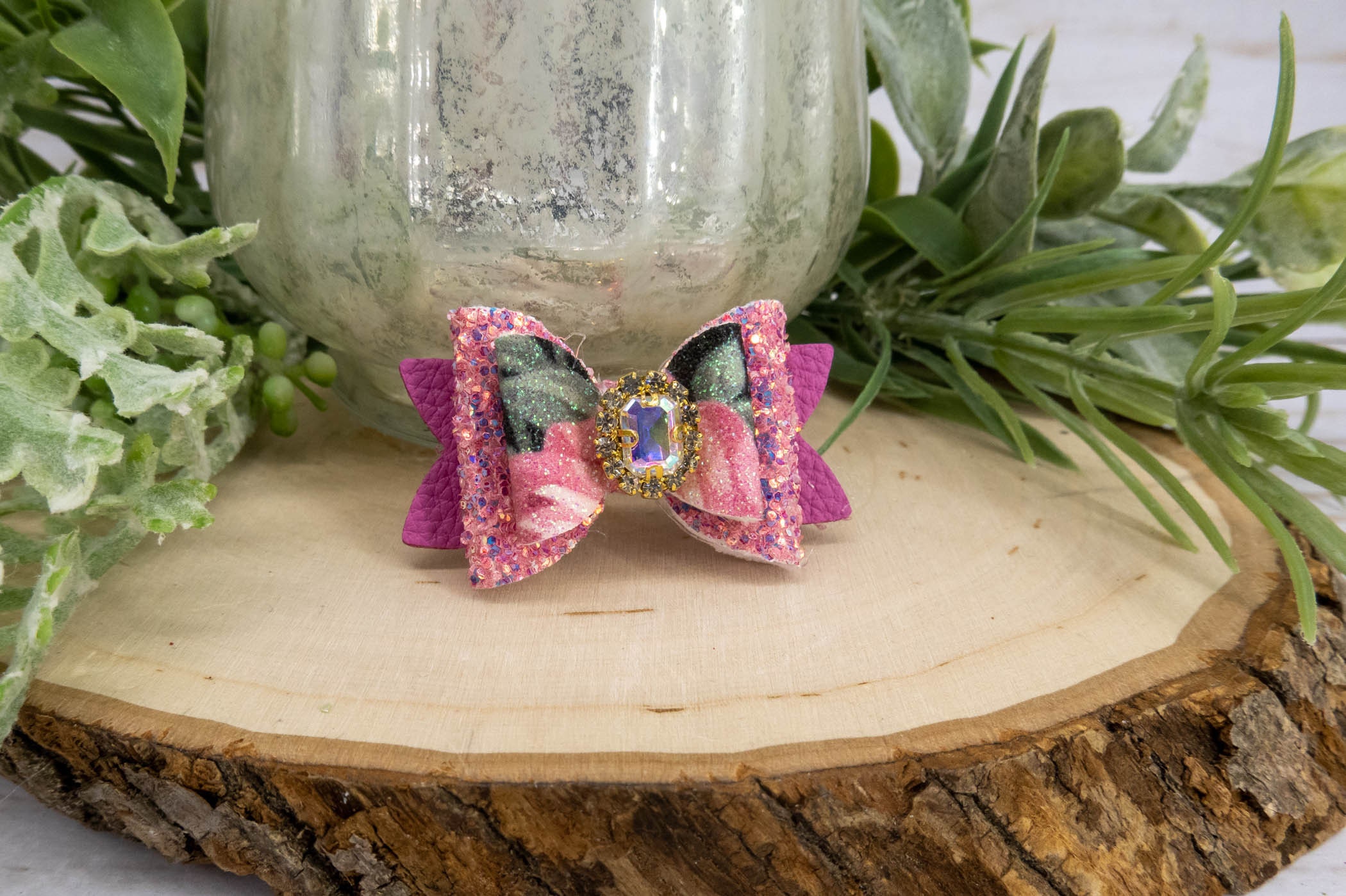 Cute Dog Bows. Blue & Pink Flower Dog Hair Bow for Girls. | Etsy