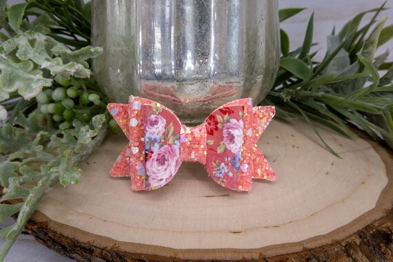 Cute Dog Bows. Bright Orange Floral Dog Hair Bow. Girl Dog - Etsy