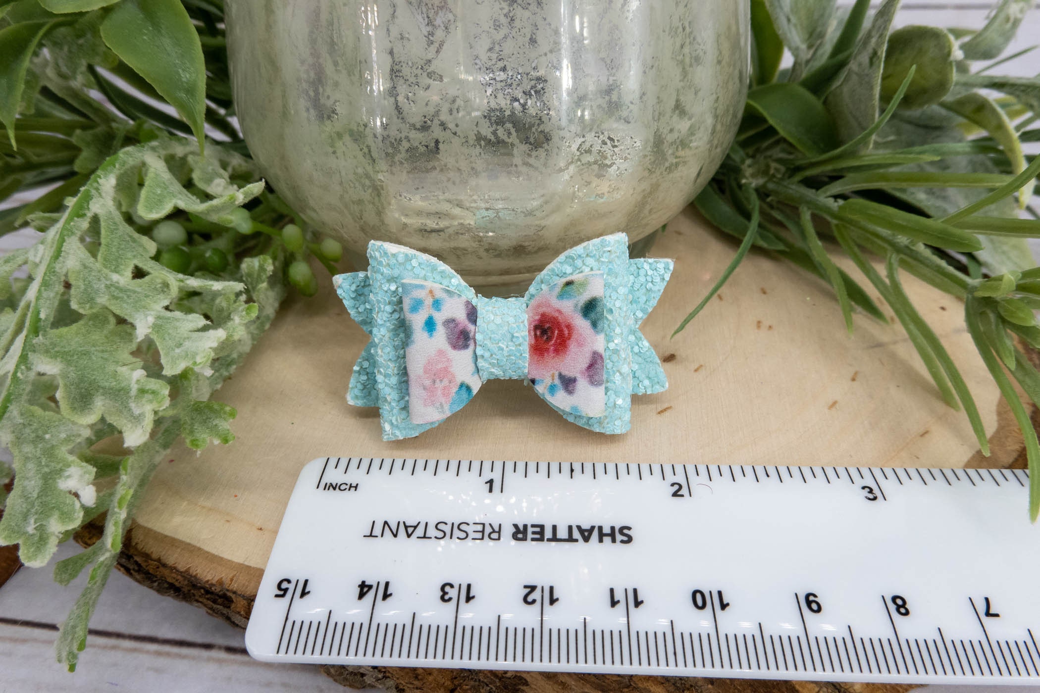 Cute Dog Bows. Blue Flower Dog Hair Bow for Girls. Rhinestone Center ...
