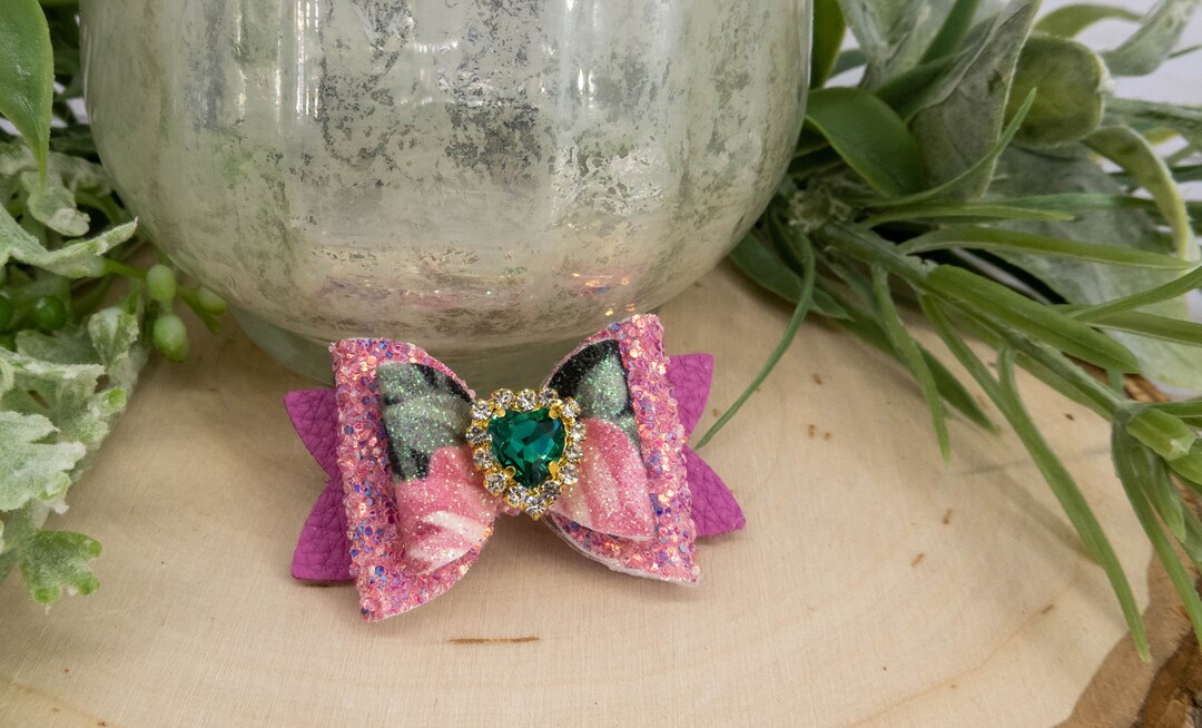 Cute Dog Bows. Blue & Pink Flower Dog Hair Bow for Girls. Rhinestone ...