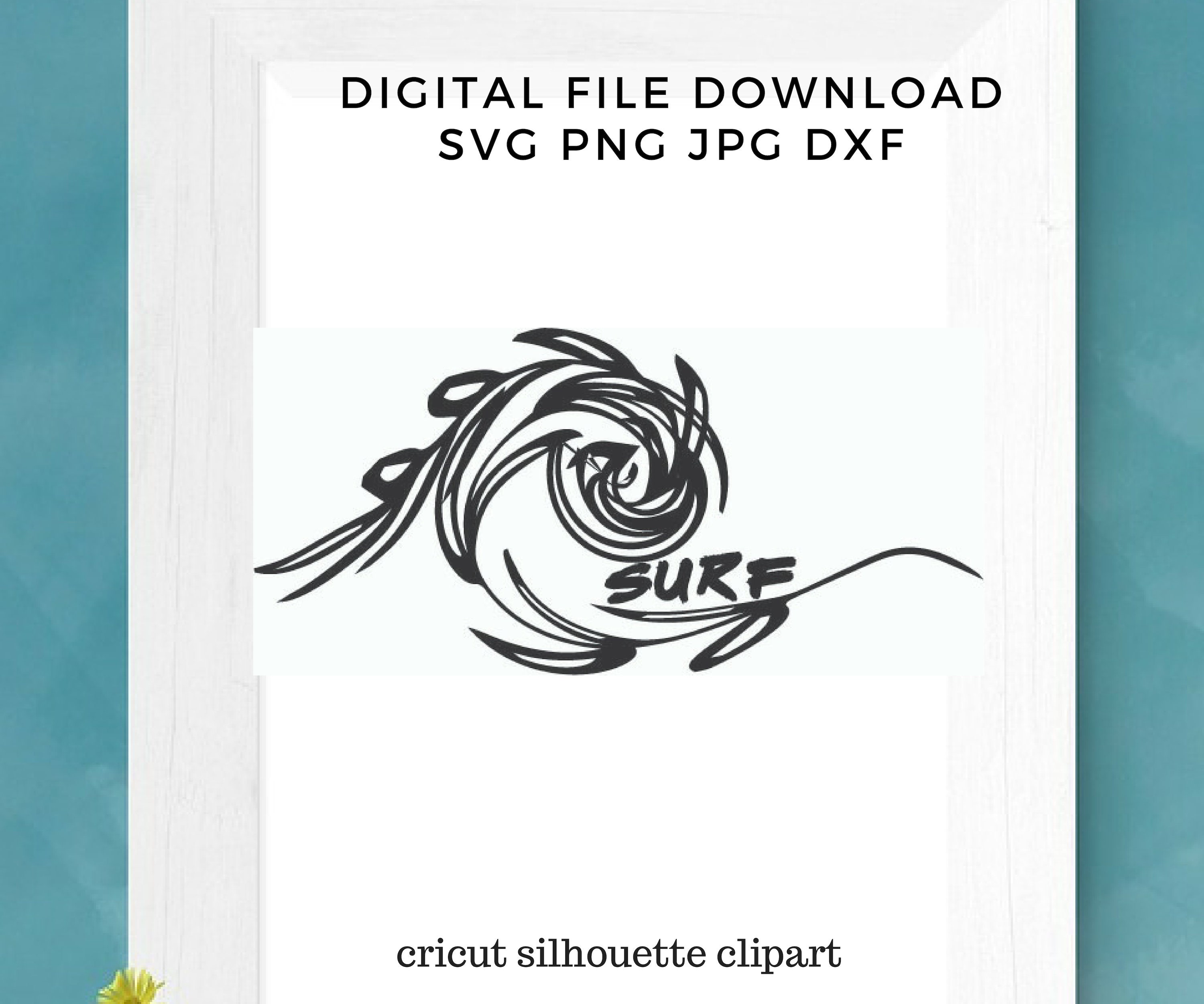 Wave Surf Jpg Png File Beach Surfer Waves Ocean Cricut Dxf Surfer ...