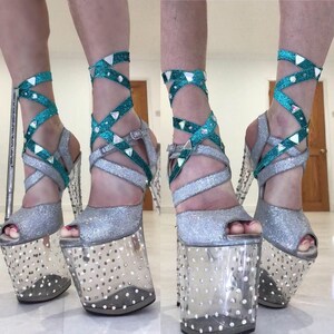 Insane Sparkling Foot Harness With Silver Mirrors and - Etsy