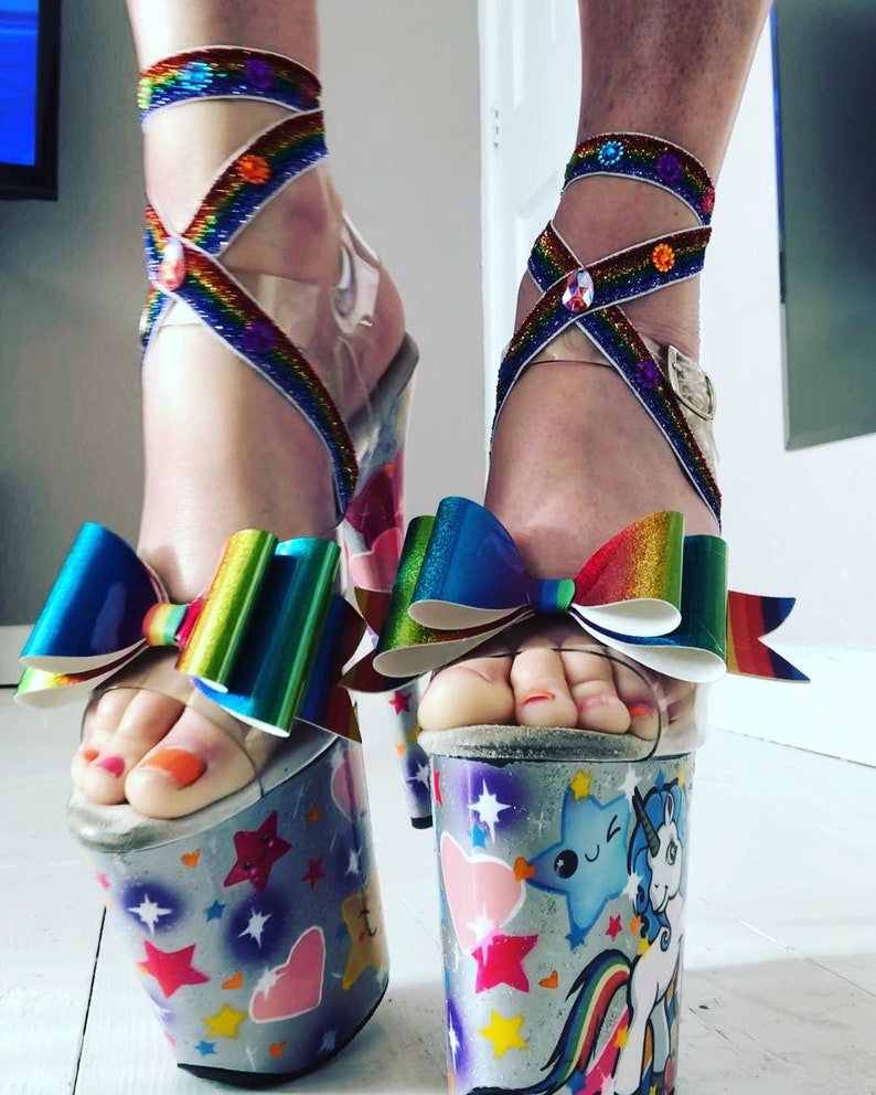 Rainbow Foot Harness Foot Bands Kawaii Pole Dance - Etsy