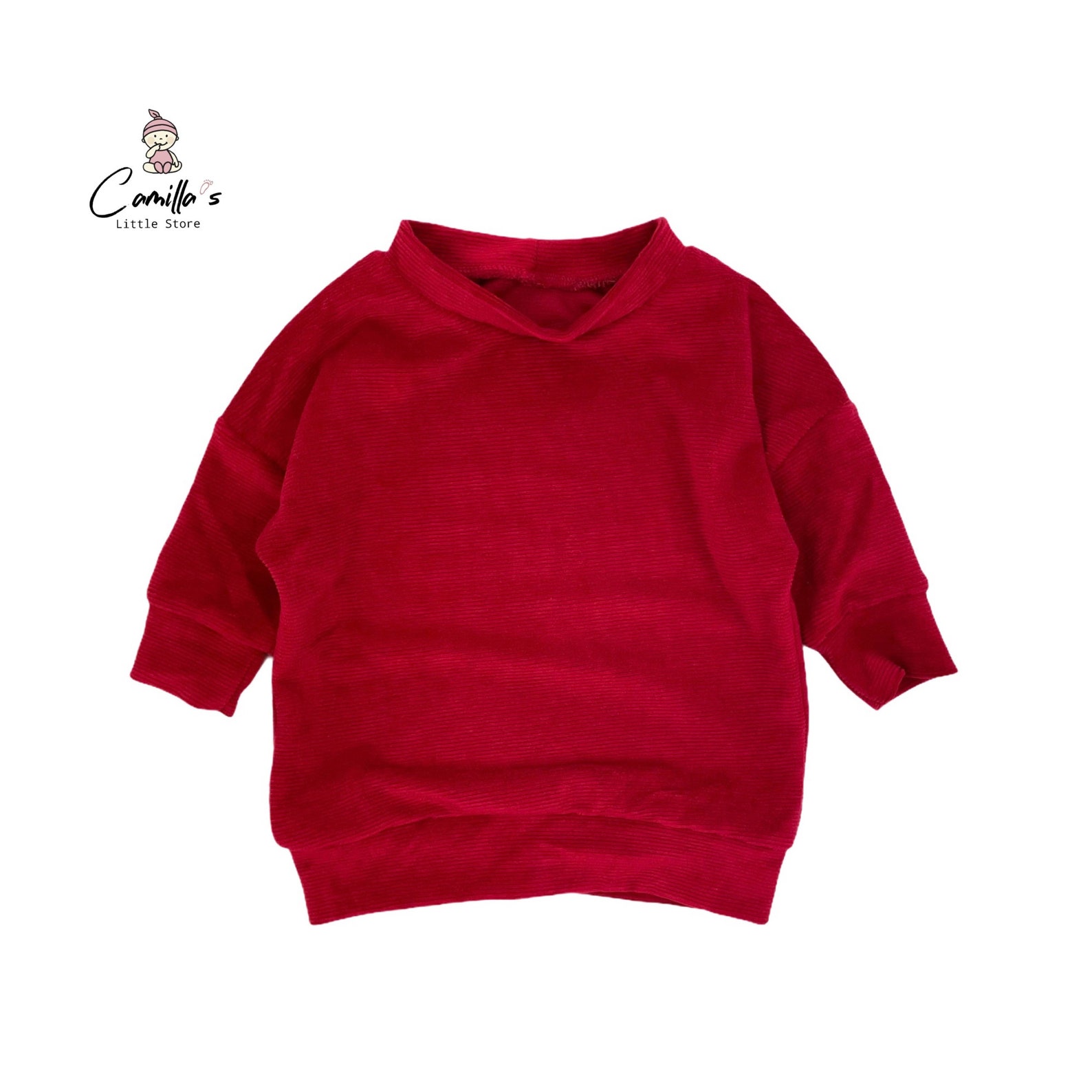 Red Velvet Rib Baby Girl Tunic Dress and Knot Headband / - Etsy