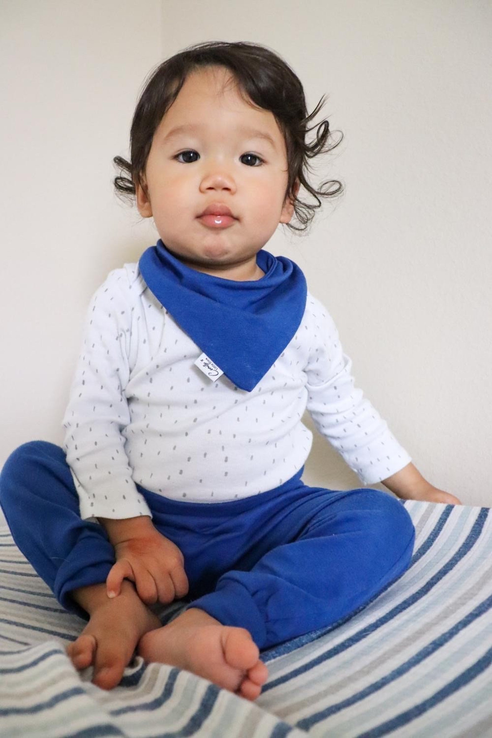 Royal Blue Baby Joggers and Bib Set Preemie Unisex Harem | Etsy