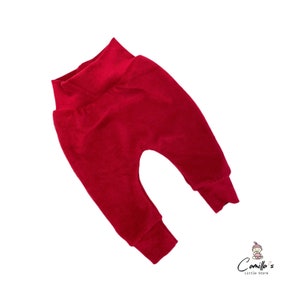 Red Velvet Rib Baby Unisex Clothes Set Baby Top, Joggers, Knot Headband ...