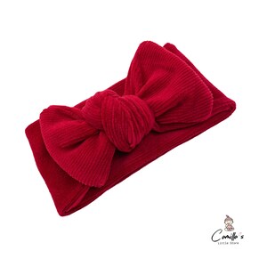 Red Velvet Rib Baby Unisex Clothes Set Baby Top, Joggers, Knot Headband ...