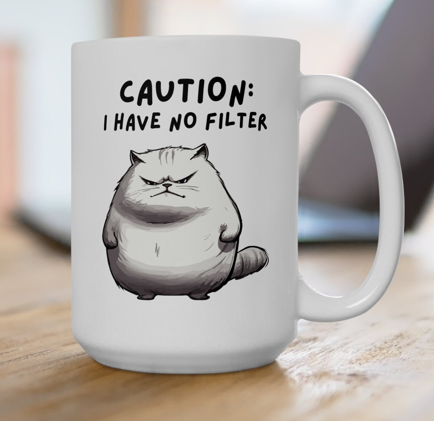 Caution: I Have No Filter Funny Coffee Mug - Etsy