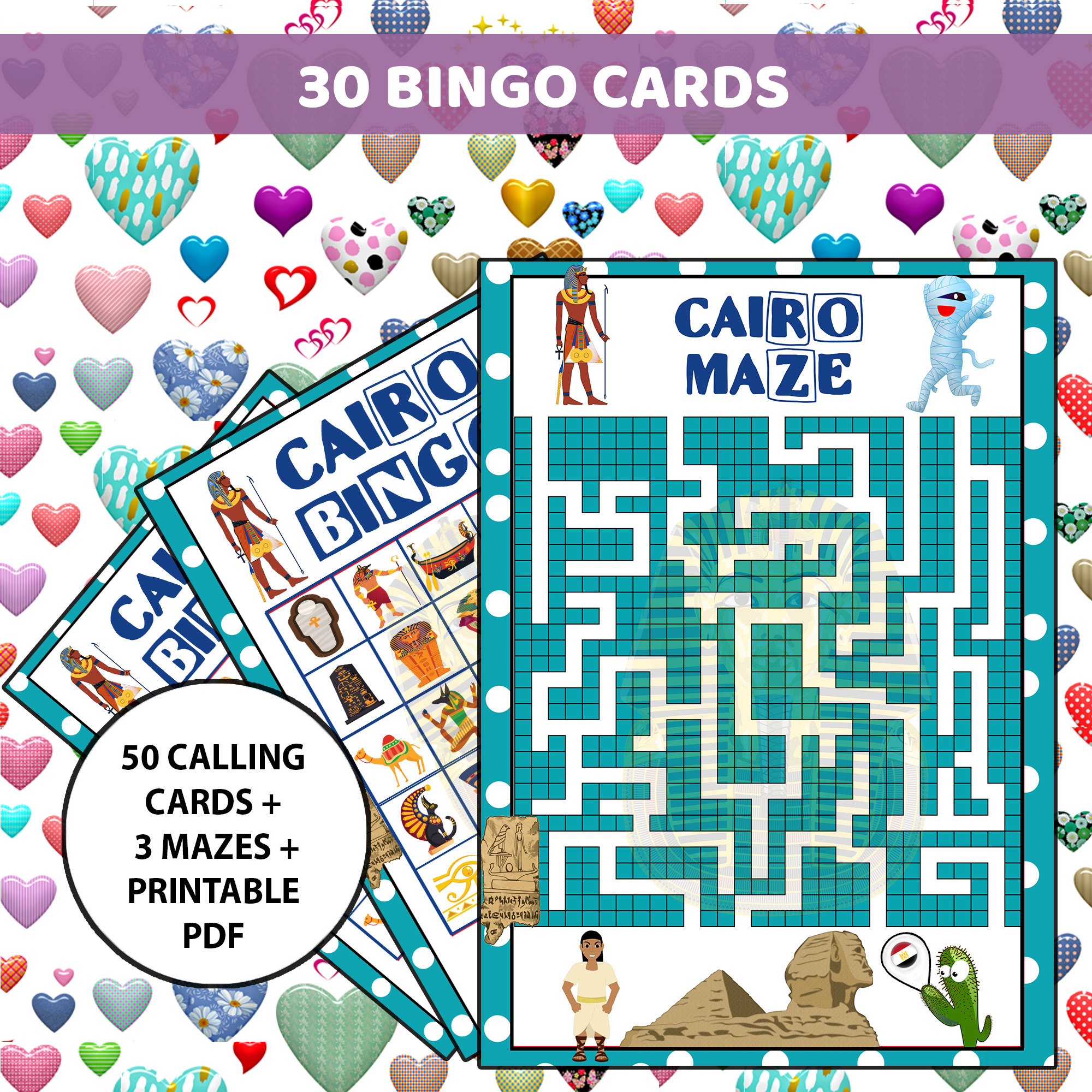 Ancient Egypt Bingo - Unearth the Past! - Printable Party Game ...