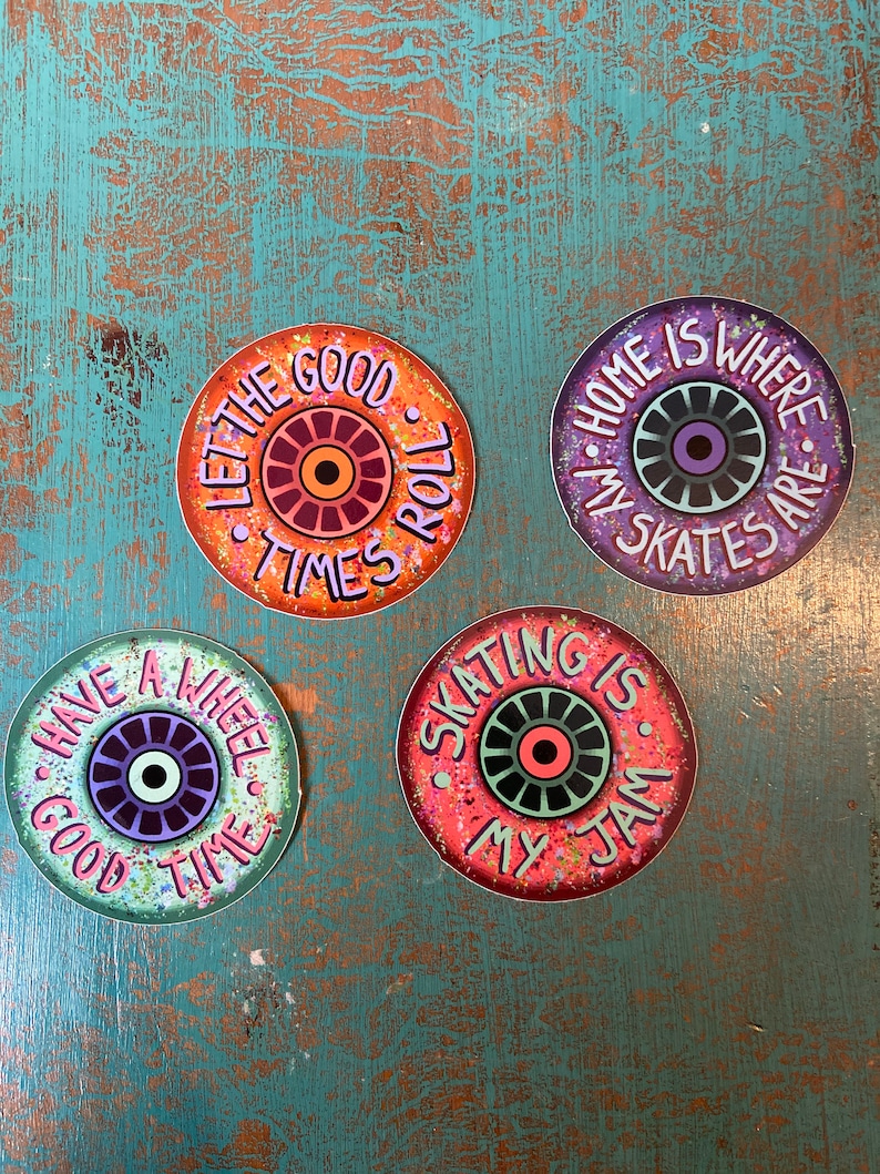 Have A Wheel Good Time 58mm Sticker, Roller Derby Sticker, Skating ...