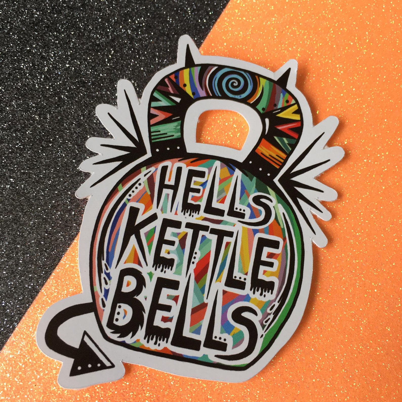 Hells Kettlebells! Funny Fitness Sticker, Workout Gift, Fitness Gift ...