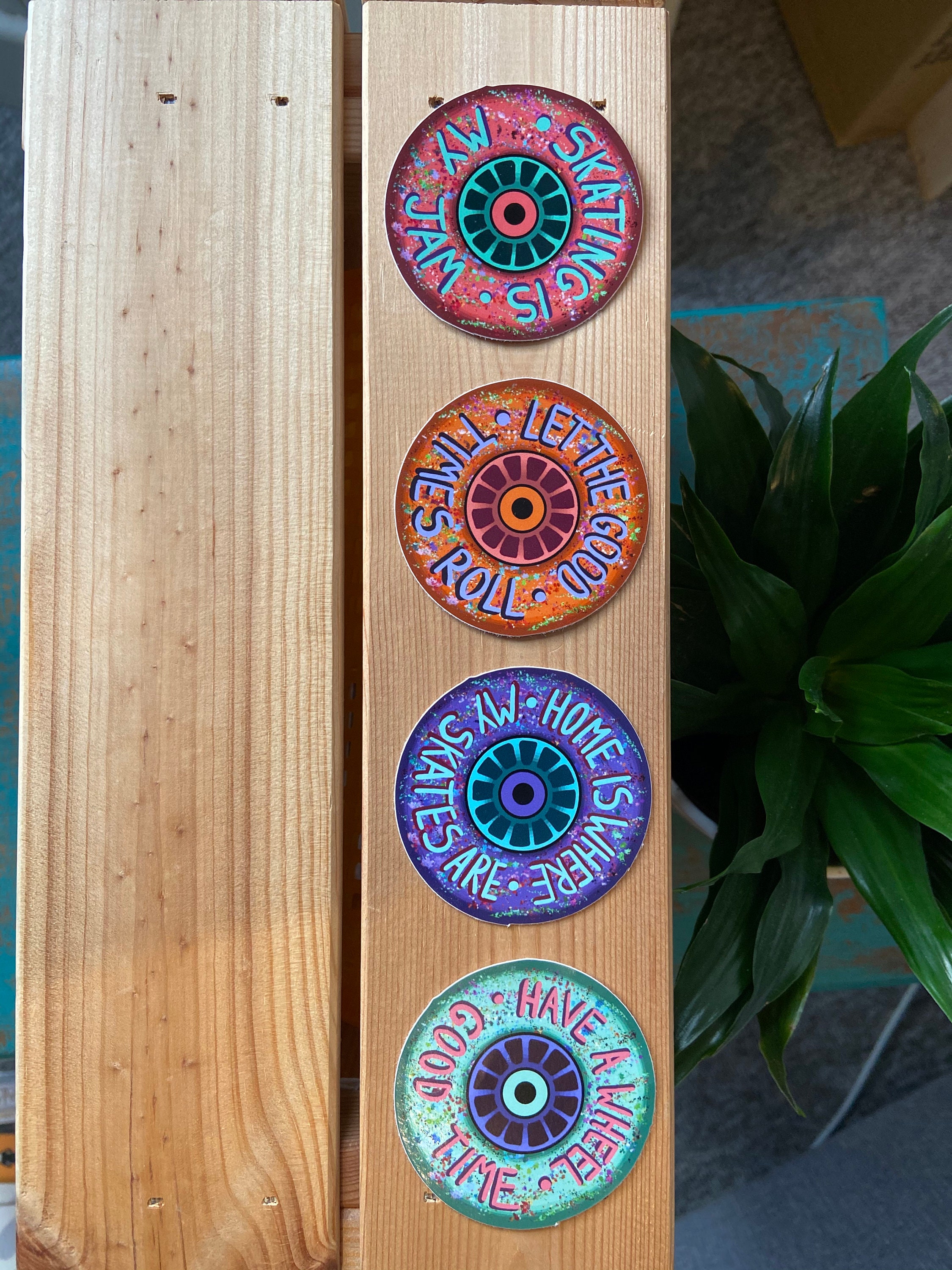 Have A Wheel Good Time 58mm Sticker, Roller Derby Sticker, Skating ...