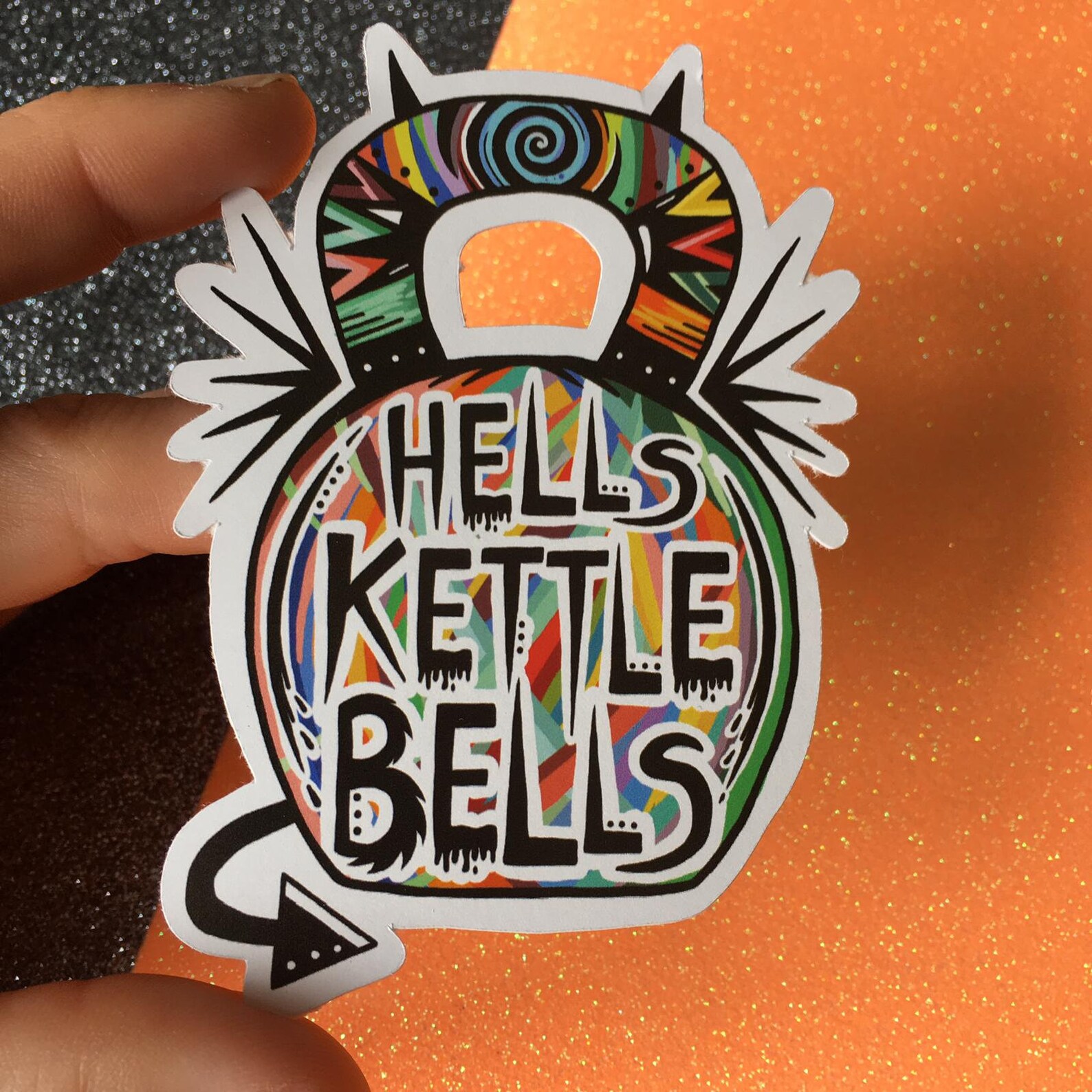 Hells Kettlebells! Funny Fitness Sticker, Workout Gift, Fitness Gift ...