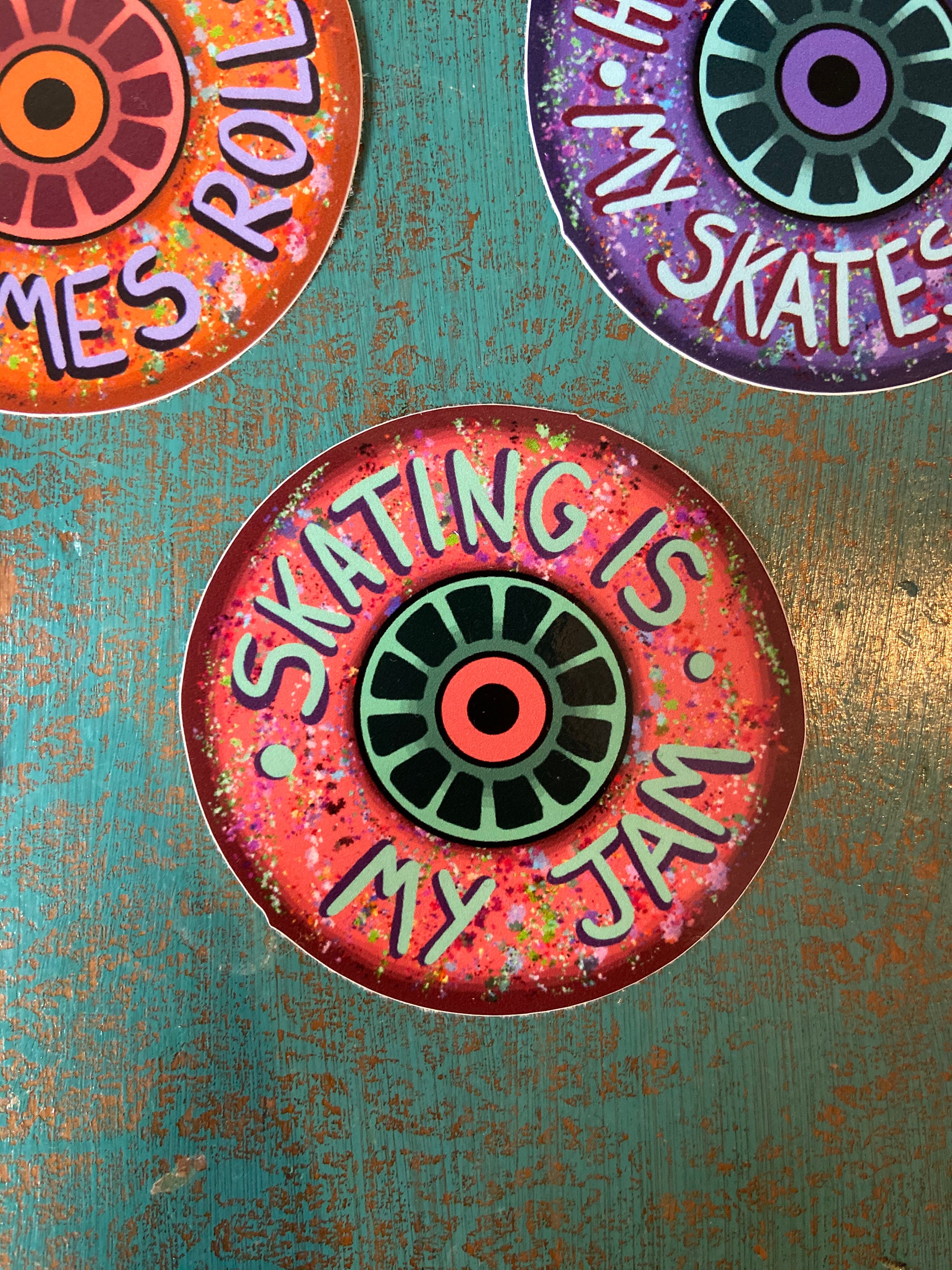 Roller skate wheel 58mm stickers roller derby sticker | Etsy