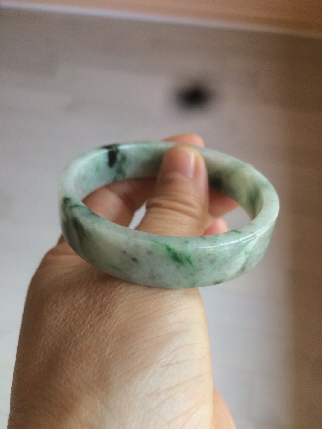 51.7mm Certified Type A 100% Natural Sunny Green/purple Square Jadeite ...