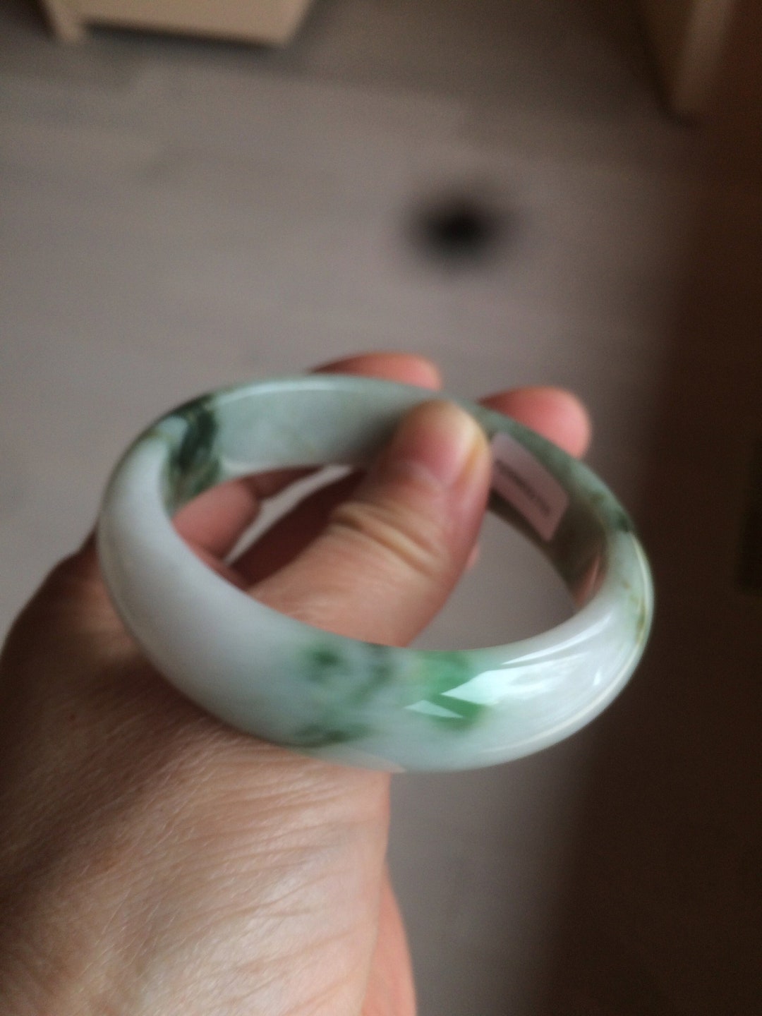 54mm Certified 100% Natural Type A Sunny Green/dark Green Jadeite Jade Bangle AY76-1733 - Etsy