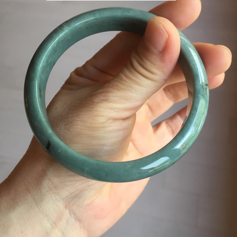 Black Jade Bangle 59 - Etsy