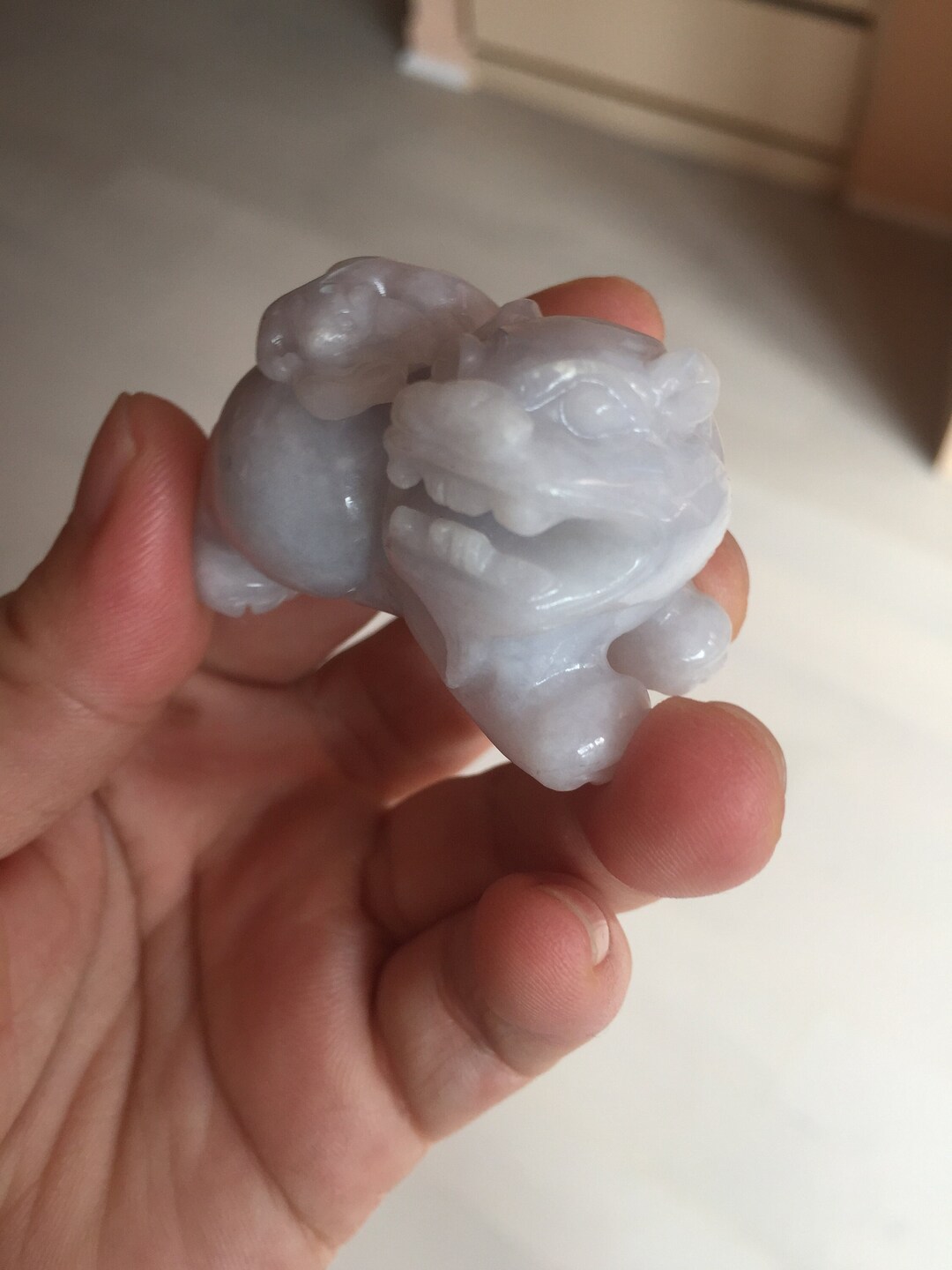 100% Natural Type A Jadeite Jade Purple/yellow 3D Qilin (麒麟) Worry Stone/ Desk Decor BK115 - Etsy