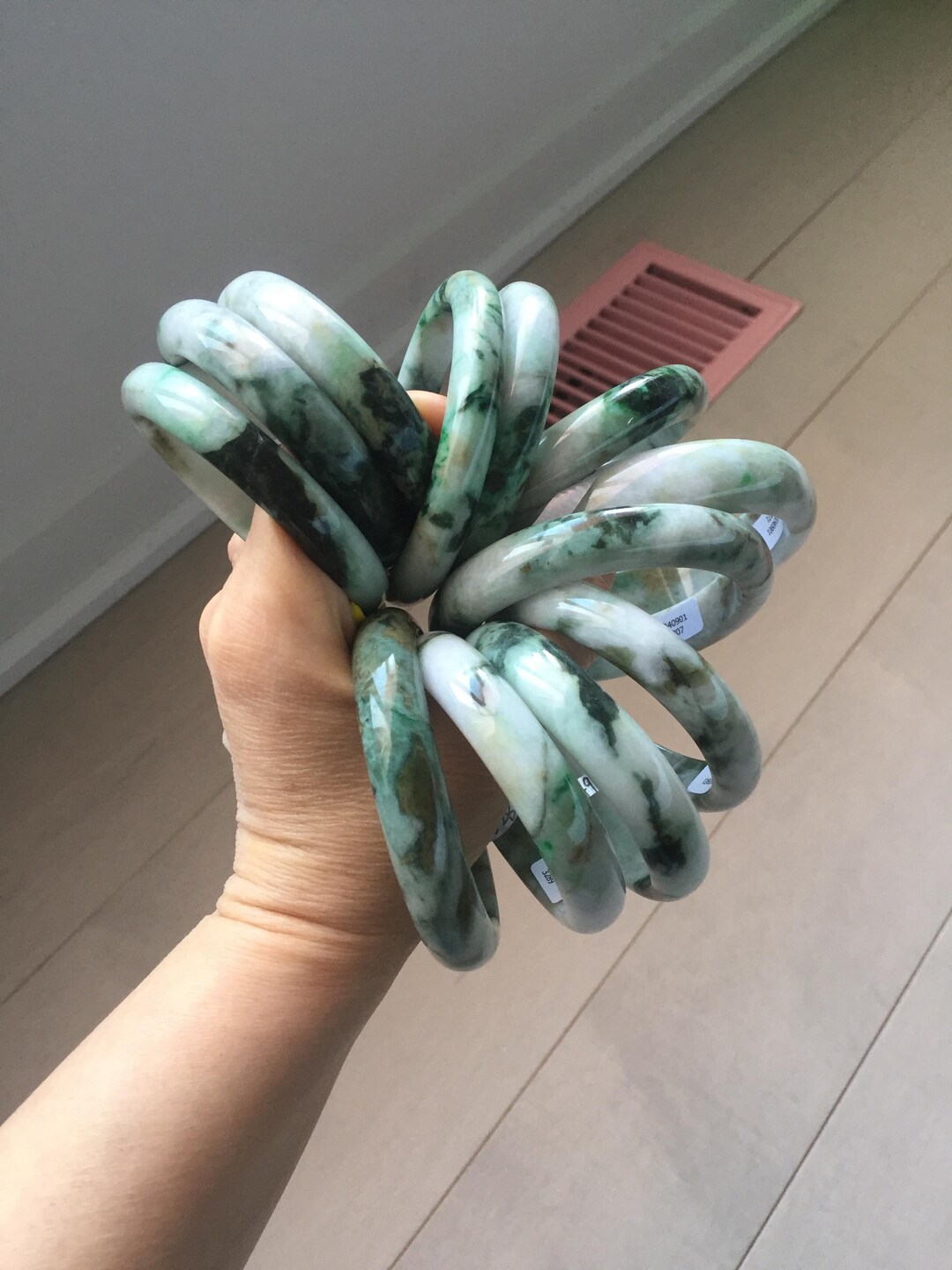 55-60mm Certified 100% Natural Type A Dark Green Brown Yellow Purple ...