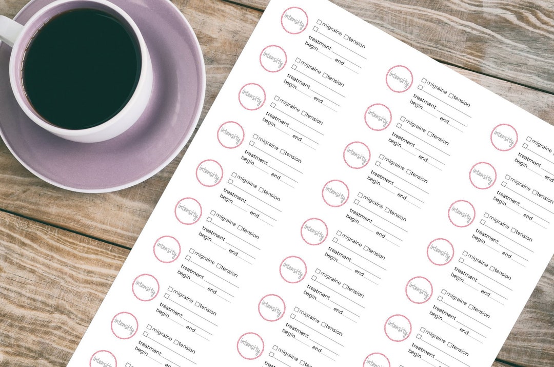 Migraine Tracker Stickers - Fits Classic Happy Planner - Print at Home ...