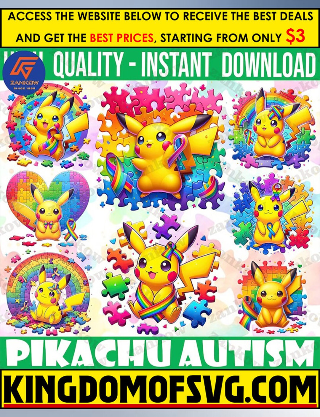 8 Anime Autism Cartoon Png Bundle, Autism Awareness Png, Awareness Png ...