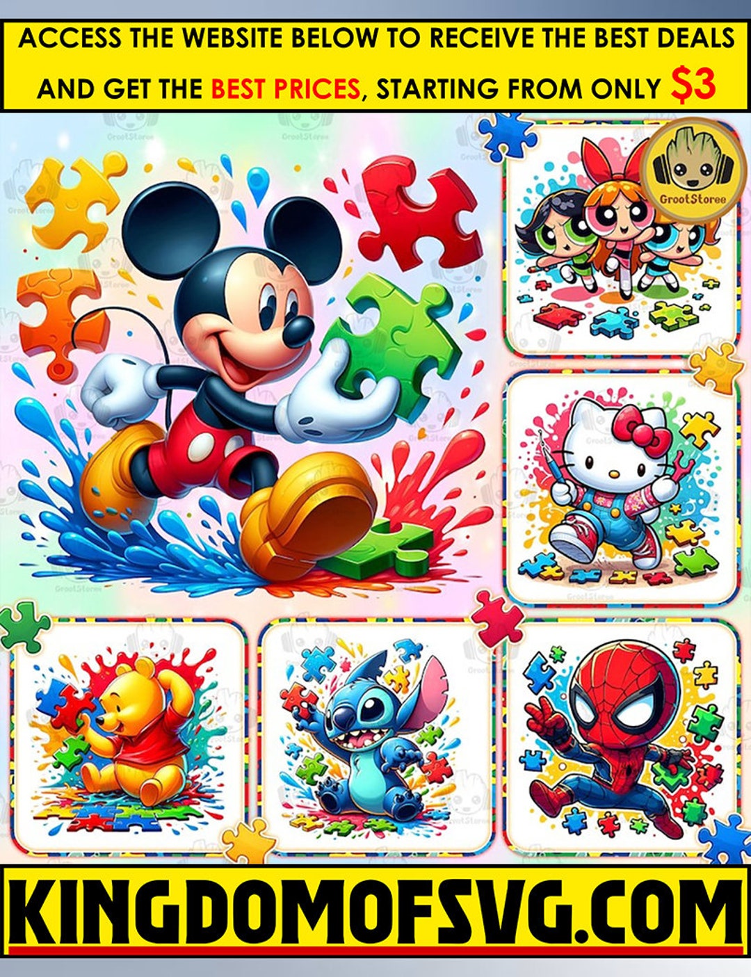 8 Autism Cartoon Png Bundle, Autism Awareness Png, Awareness Png, Be ...