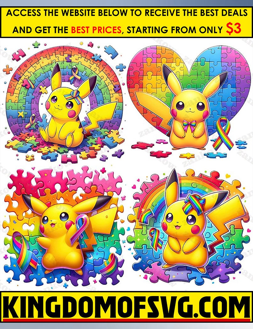 8 Anime Autism Cartoon Png Bundle, Autism Awareness Png, Awareness Png ...