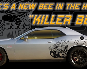 Scat Pack Bee Honeycomb Car Side Decal. Car Decal. Mustang - Etsy