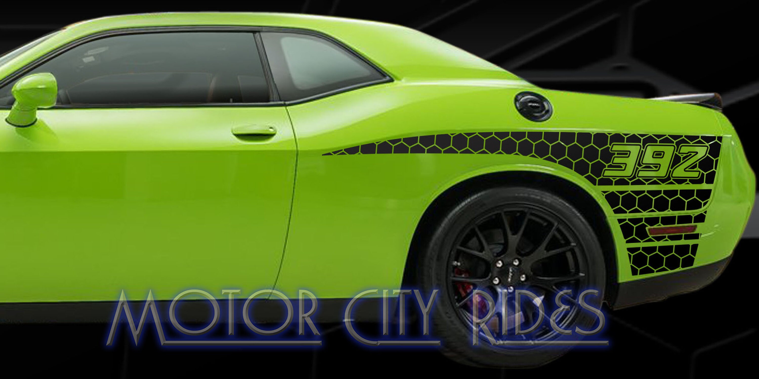 2015-2023 Dodge Challenger Honeycomb SCAT PACK Grpahic Quarter - Etsy