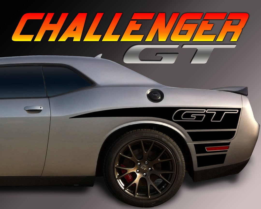 2015-2023 Dodge Challenger- GT Quarter Panel Decal Kit Side Stripe Cost ...