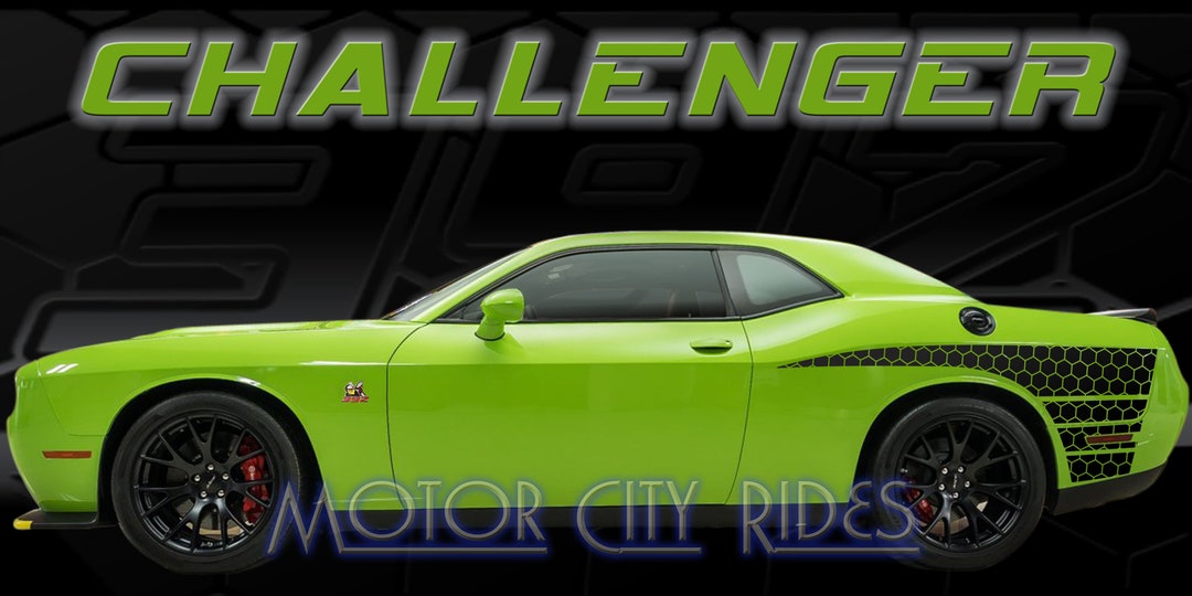 2015-2023 Dodge Challenger SCAT PACK Honeycomb Grpahic Quarter Panel ...