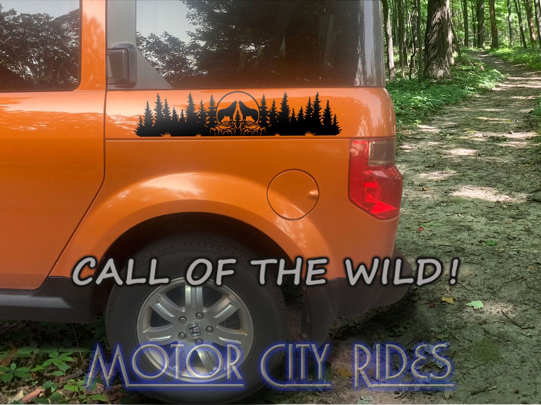 Fits, 2003-2011 HONDA ELEMENT, Wolf, Forest, Nature, River, Mountain ...